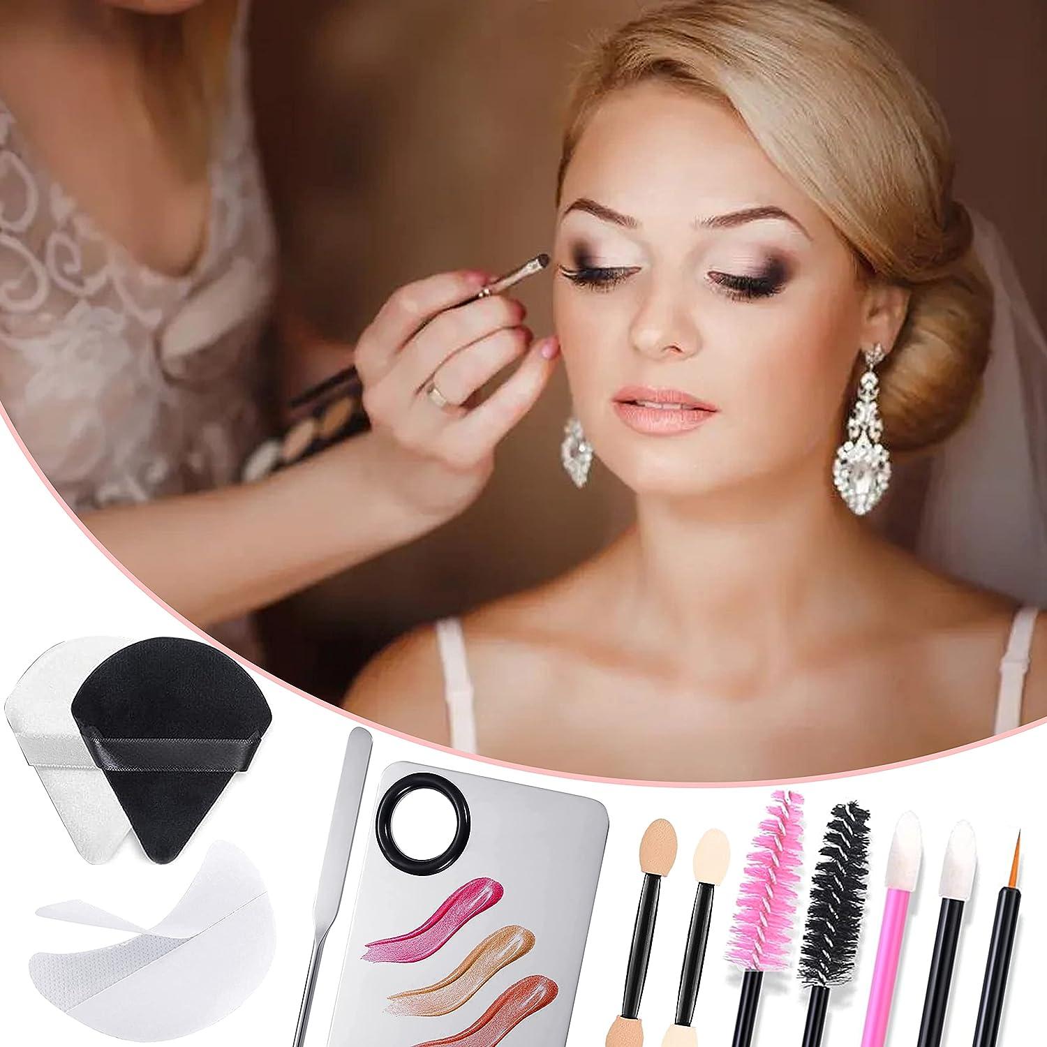 Disposable Makeup Applicators Kit with Triangle Makeup Puff, Mixing ...