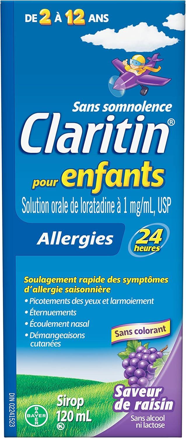Claritin Kids Syrup Allergy Medication - 24 Hour Non-Drowsy Kids ...