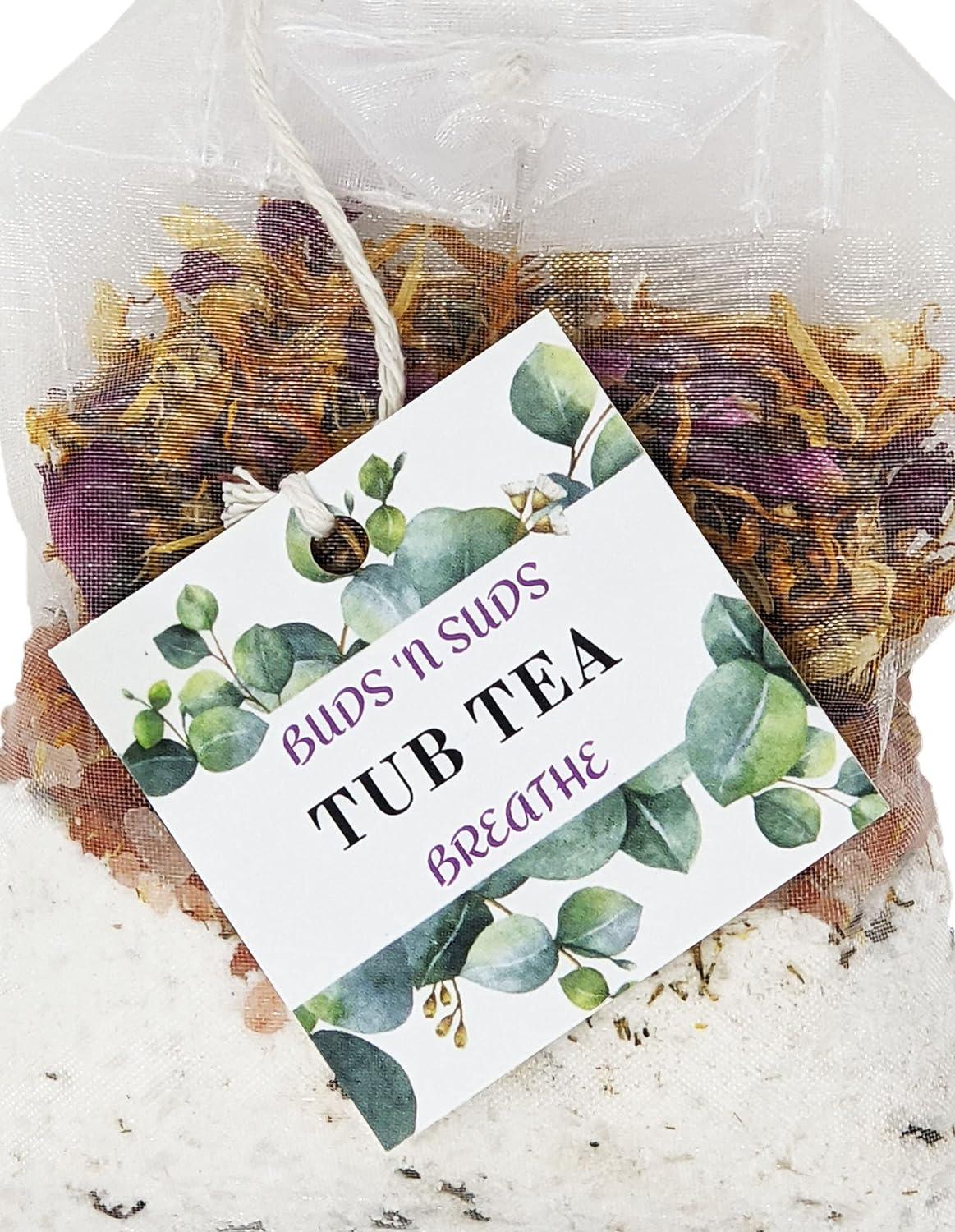 Natural & Organic Tub Tea with Bath Salts - Handmade Herbal Soak for ...