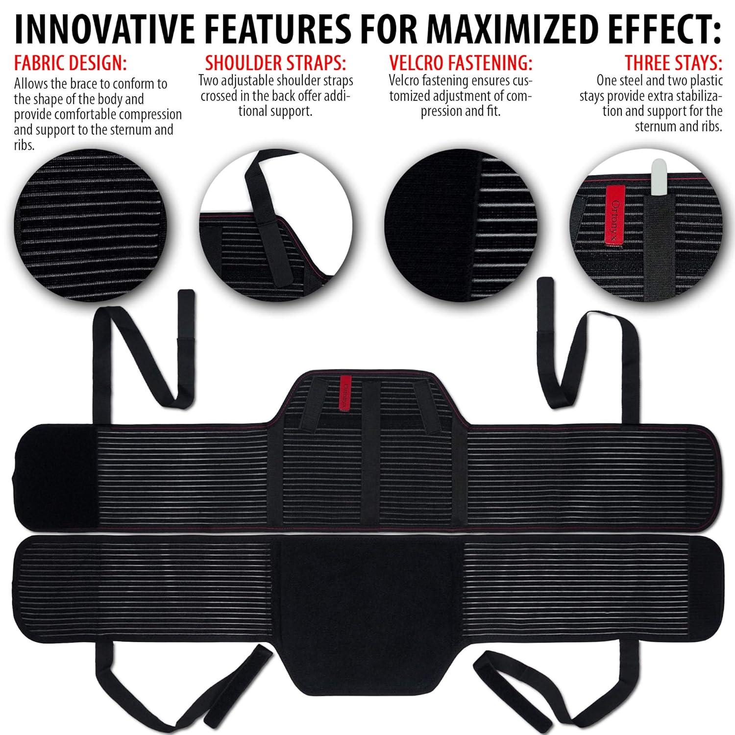 ORTONYX Sternum & Thorax Support Chest Brace - Rib Fracture & Open ...