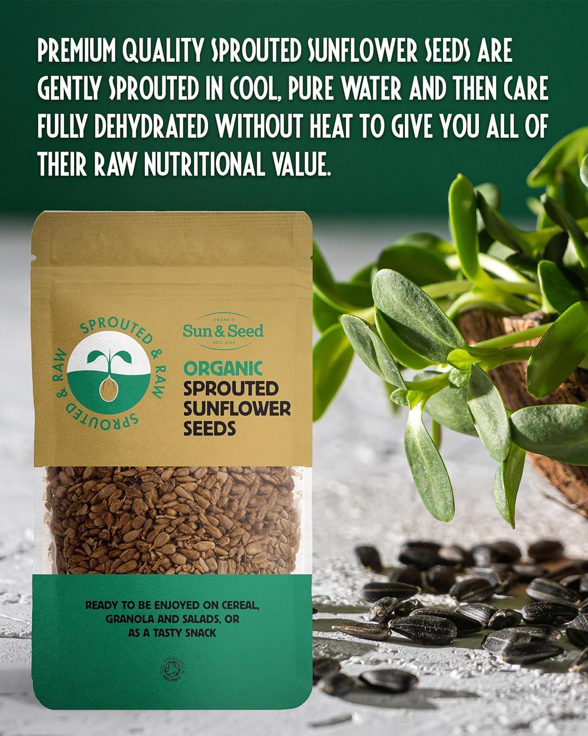 Sun & Seed 250g Sprouted Sunflower Seeds: Natural Vegan Fibre & Protein ...
