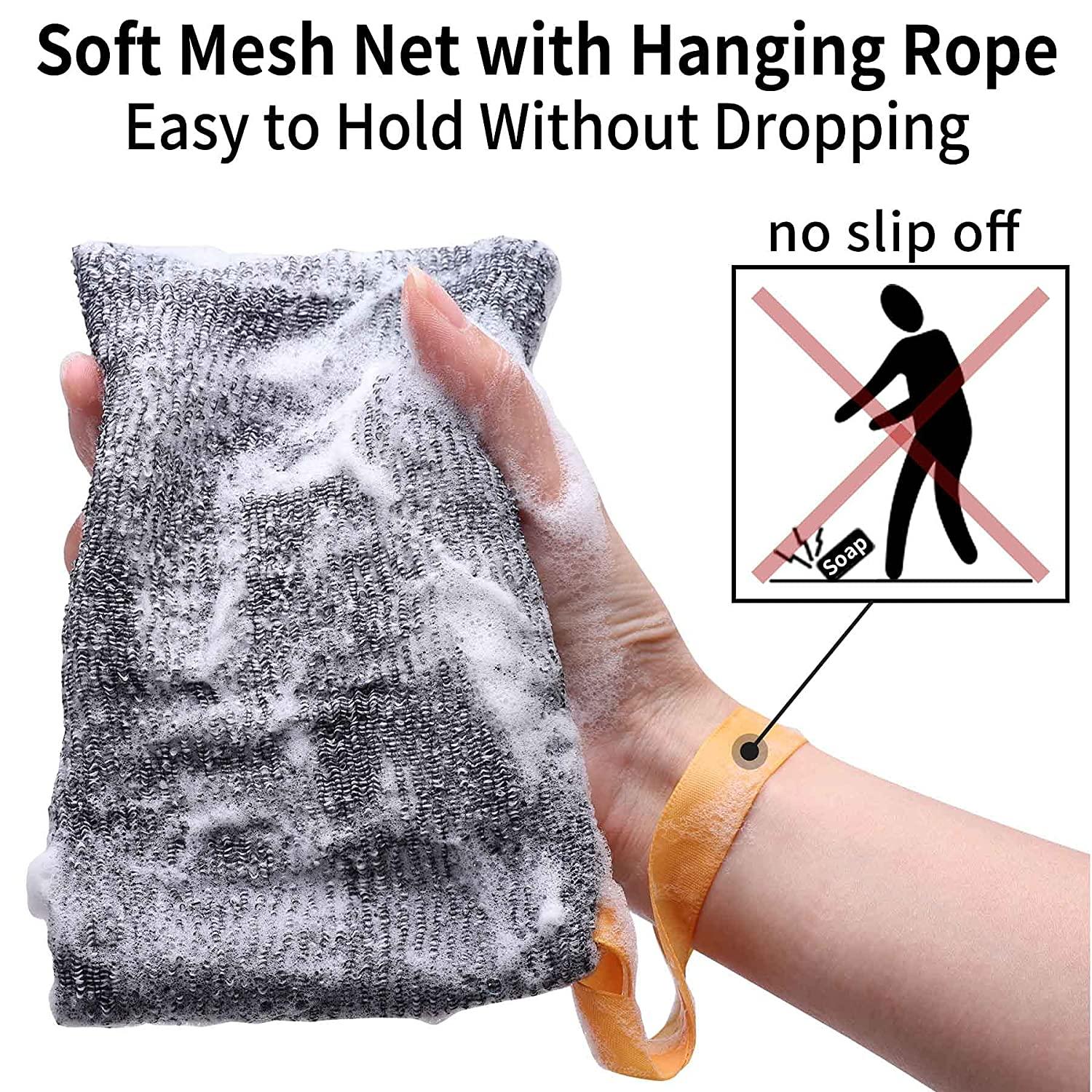 6-Pack Soap Savers Exfoliating Pouch | Body Scrubber Sponge for Bath ...
