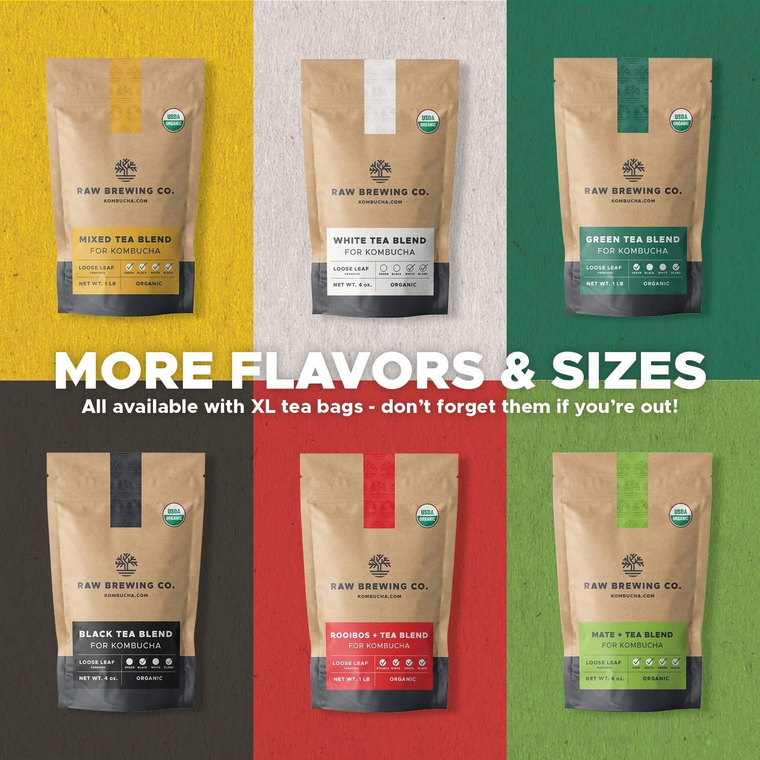 Certified Organic Loose Leaf Black Tea Blend 8oz for Kombucha Brewing ...