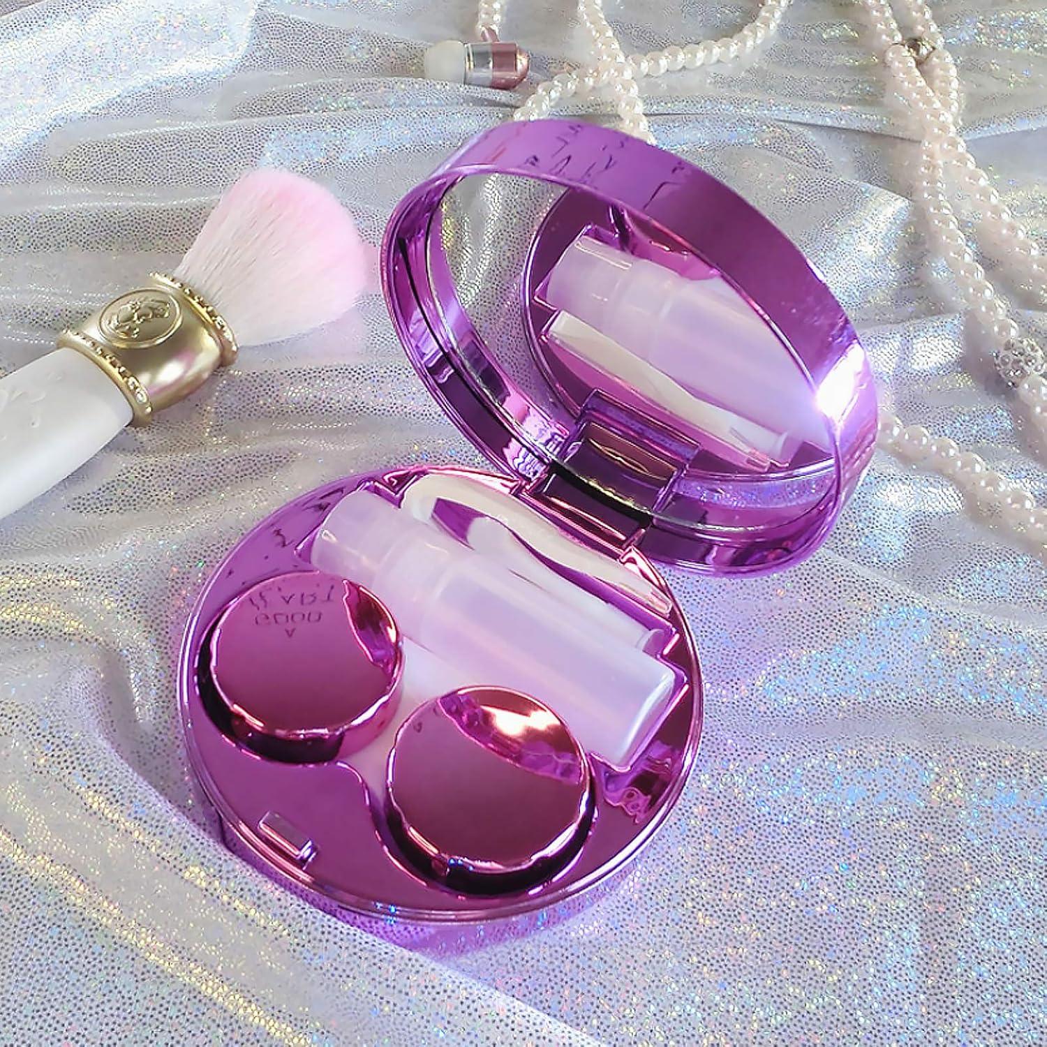 Contact Lens Case Travel Organizer - Purple Constellation Design for ...