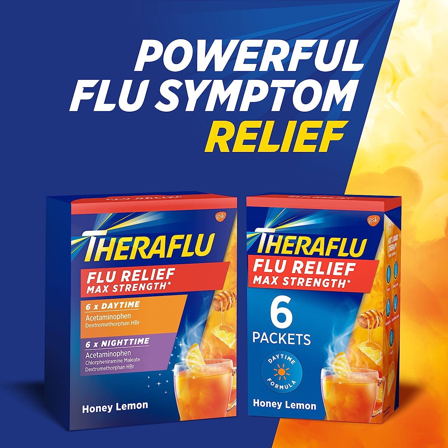 Theraflu Max Strength Daytime and Nighttime Flu Symptom Relief - 12ct ...
