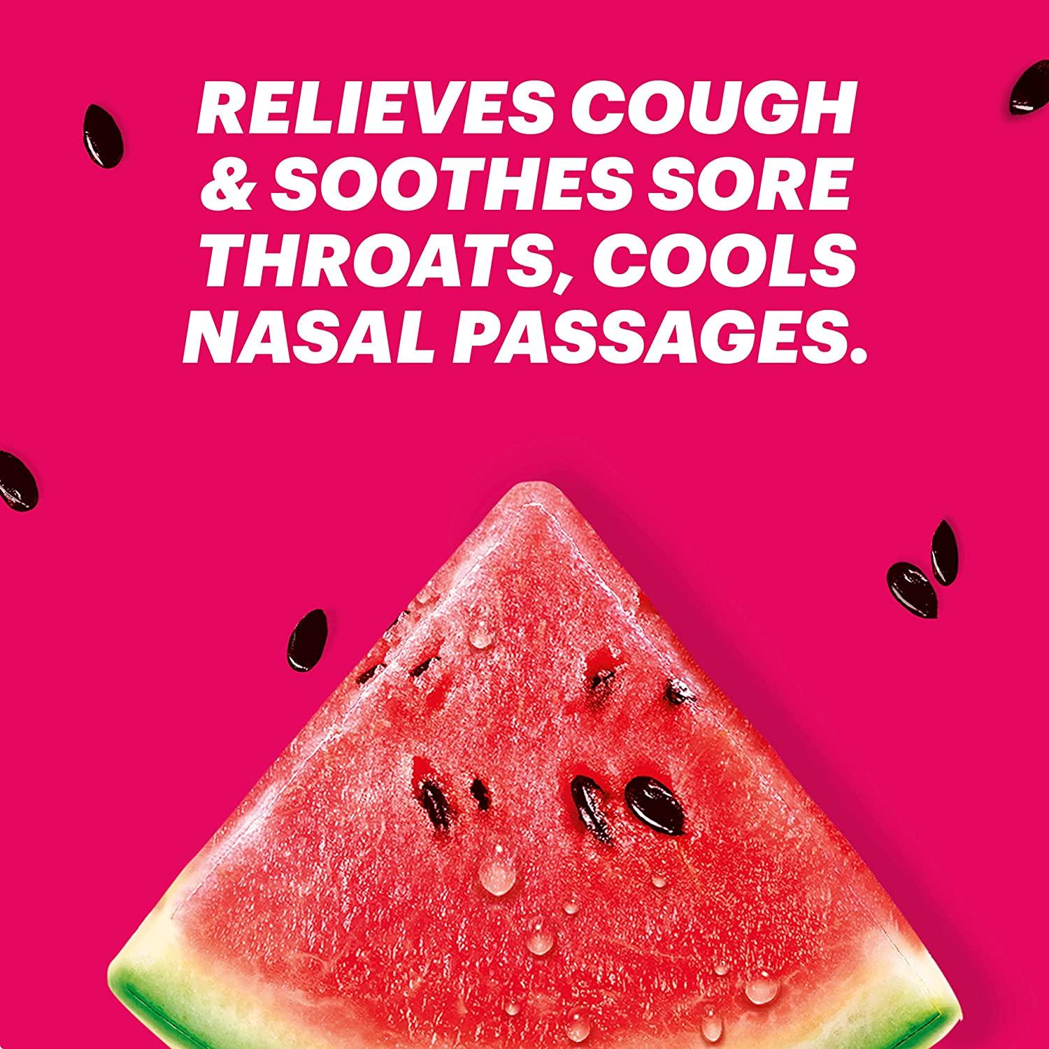 Halls Minis Watermelon Flavor Sugar Free Cough Drops, 8 Packs of 24 ...