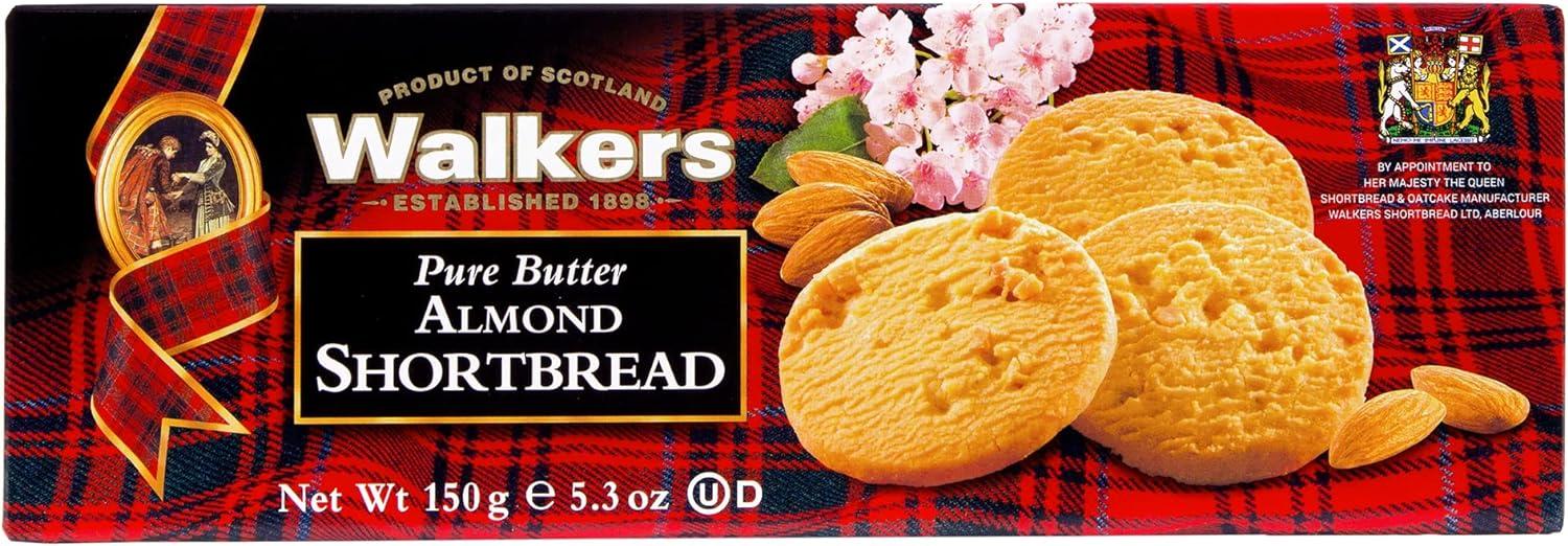 Walkers Shortbread Almond Rounds Traditional Pure Butter Scottish ...