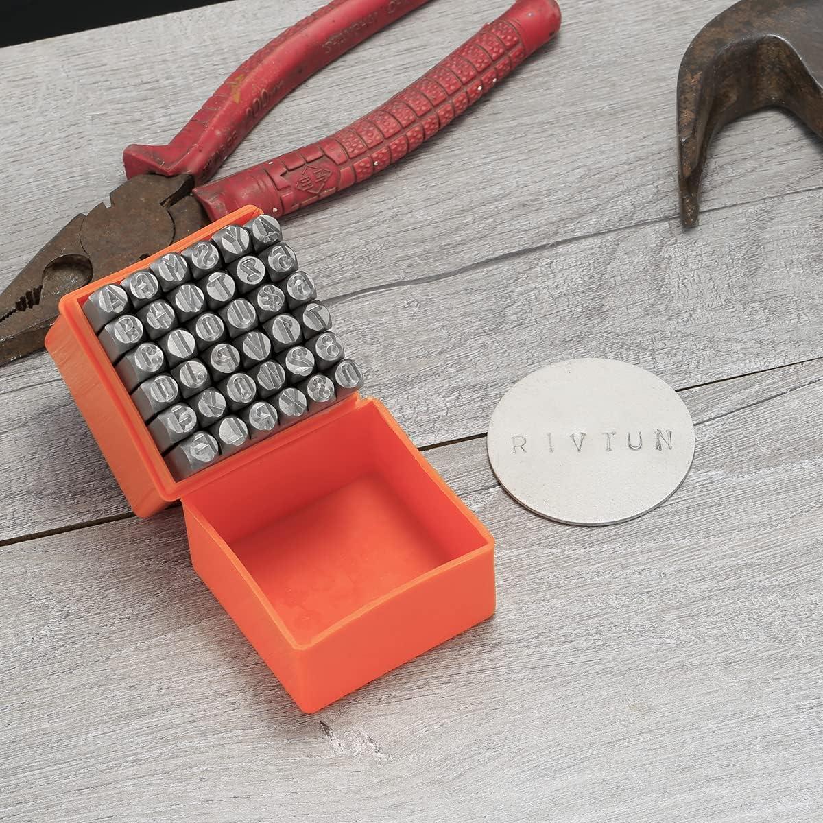 RIVTUN Professional 36-Piece Metal Stamping Tool Set - Number & Capital ...