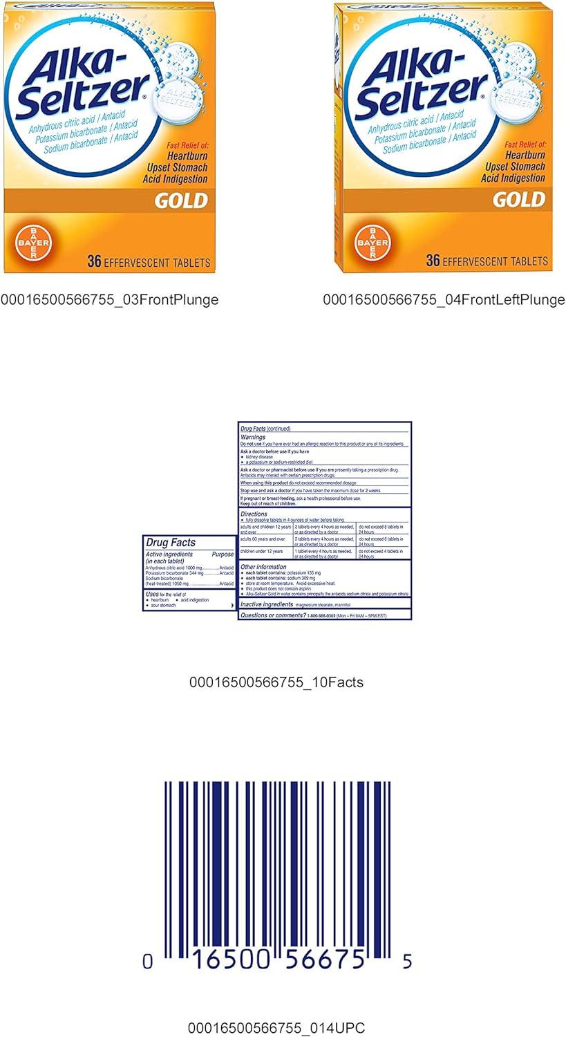 Alka-Seltzer Gold 36 ct Effervescent Tablets - Fast Relief for Heartburn & Indigestion | Buy Now ...