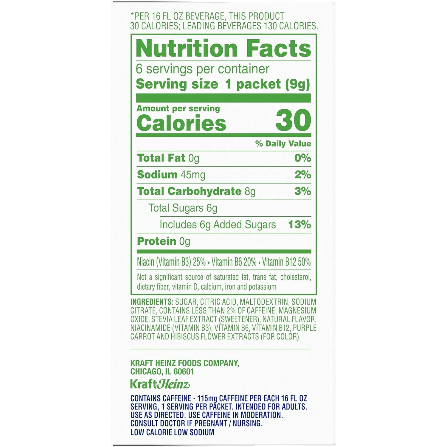 Crystal Light Pure Energy Mixed Berry On-The-Go Powder 48 ct ...