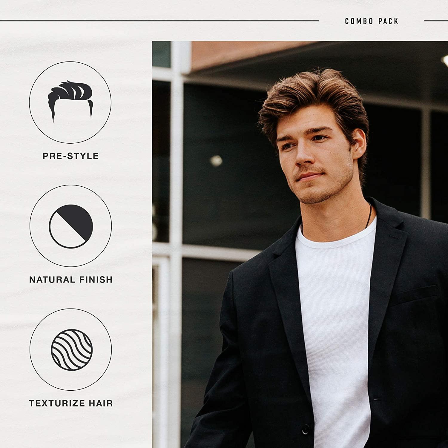 Hair Craft Co. Men's Hair Clay & Sea Salt Spray Bundle - Medium + Light ...