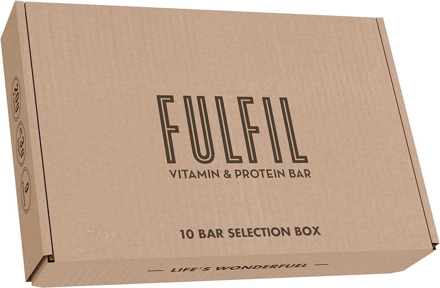 Fulfil Vitamin & Protein Bar Selection Box - 10 x 55g Bars, 20g Protein ...