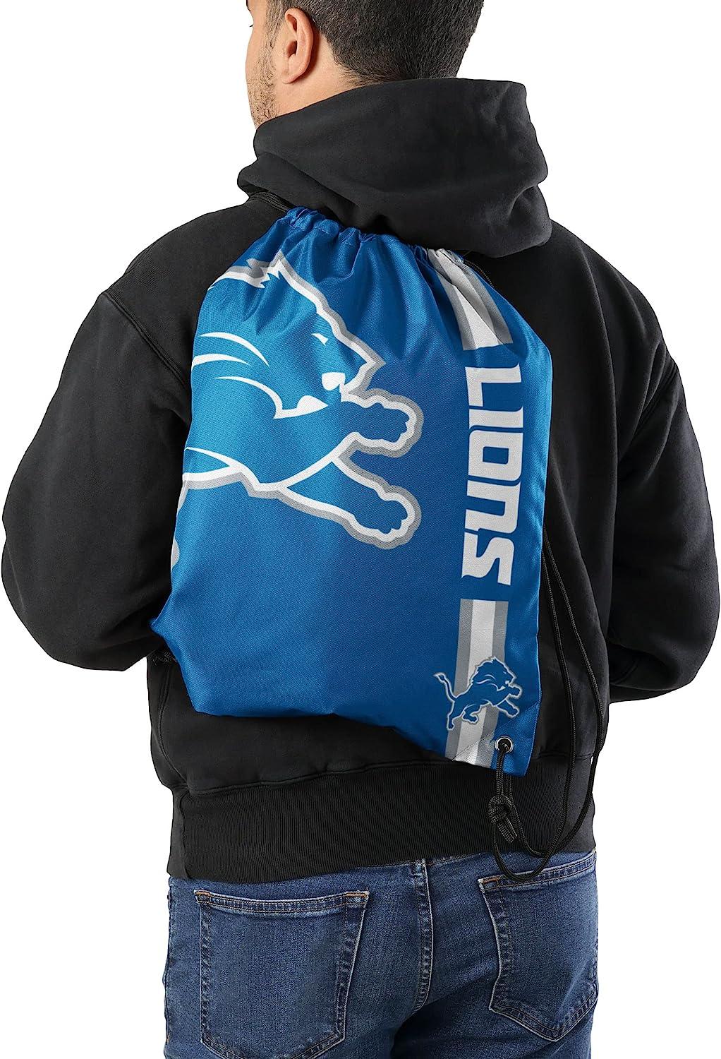 Detroit Lions NFL Big Logo Drawstring Backpack - Official Team ...