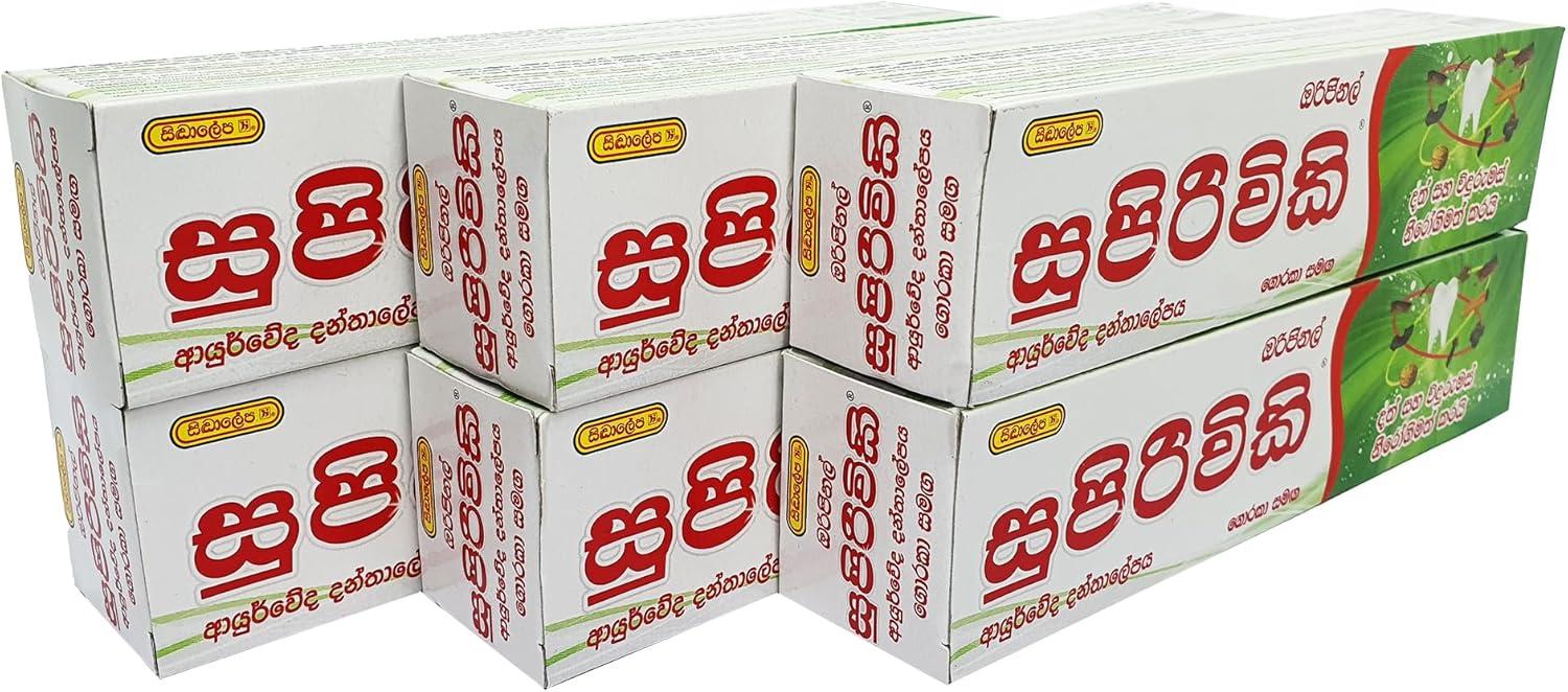 Siddhalepa Supirivicky Ayurvedic Toothpaste (110g) - Pack of 6 ...