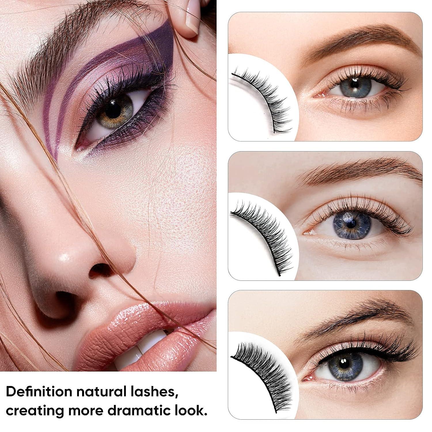 3 Pairs Reusable Self-Adhesive Eyelashes - Waterproof & Natural Look ...