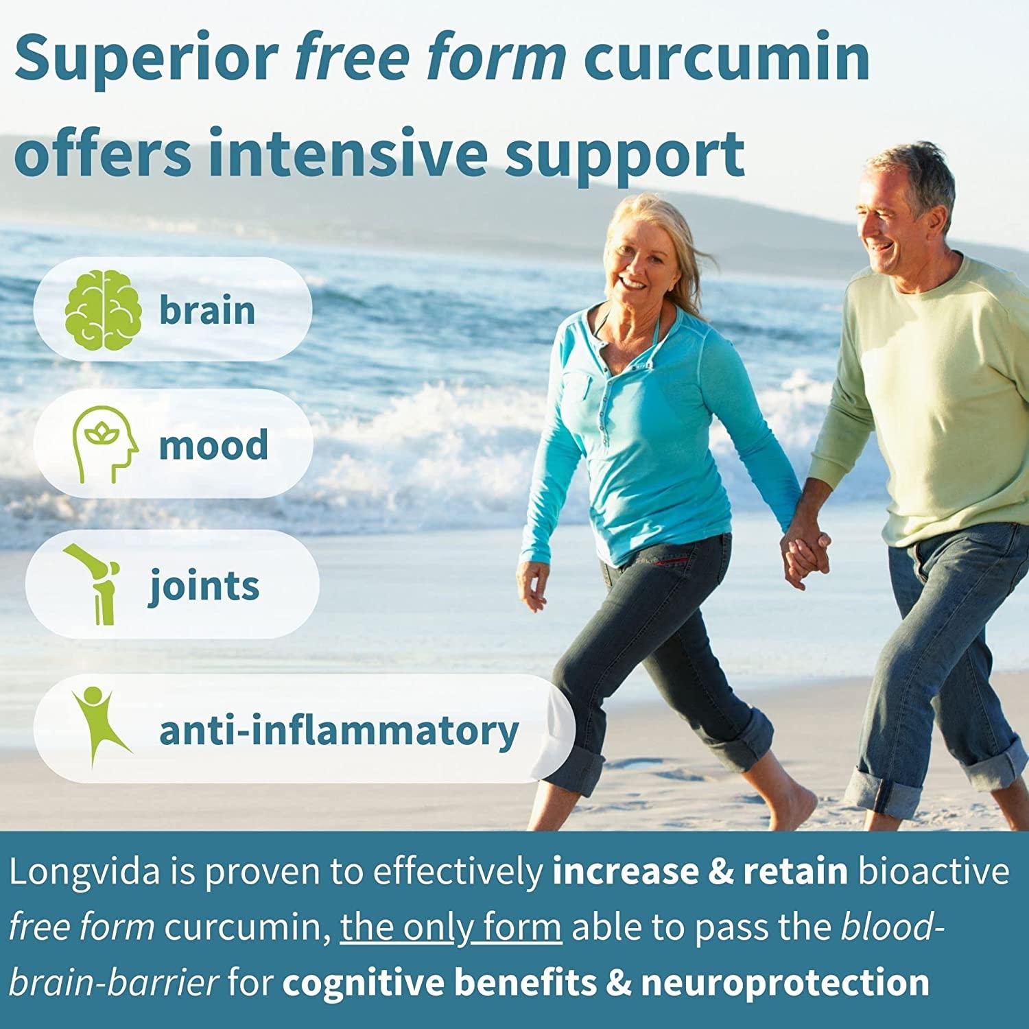 Longvida Optimized Curcumin 500mg - Ultra Bioavailable, Vegan, 30 Capsules