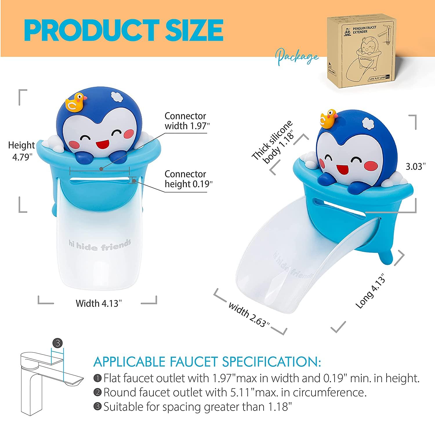 Cute Penguin Faucet Extender for Kids - Hand Washing Helper for ...