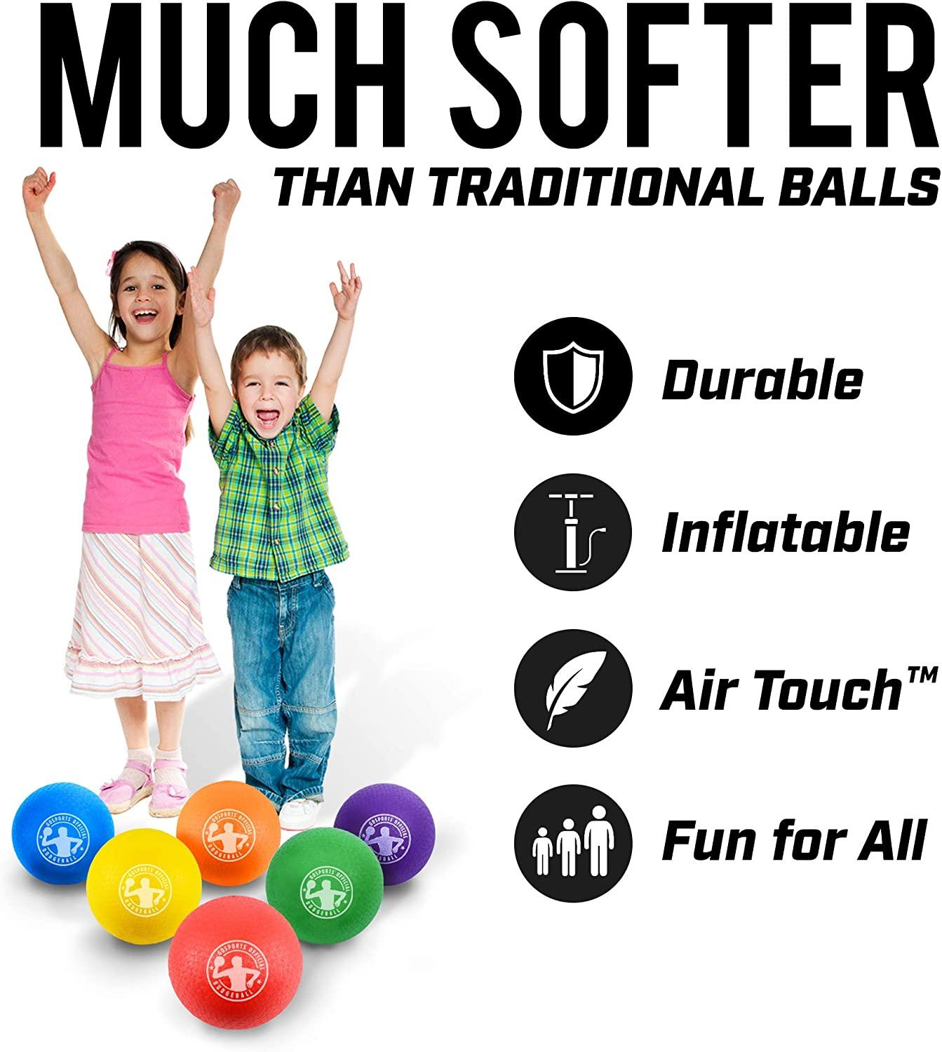 GoSports Inflatable No Sting Dodgeball - 5" or 7" Inflatable Dodgeball ...
