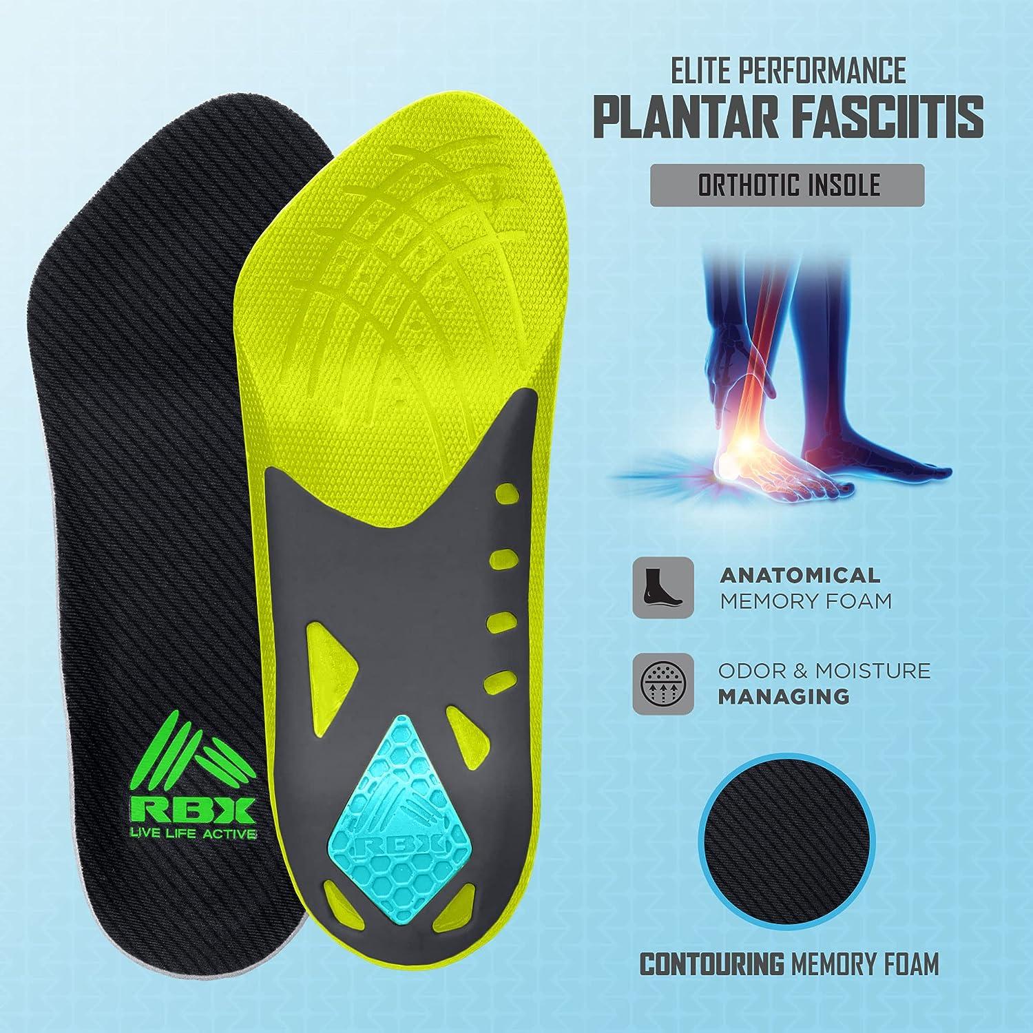 RBX Plantar Fasciitis Ortho Insoles for Men - 3/4 Size (Volt) | Buy Now ...