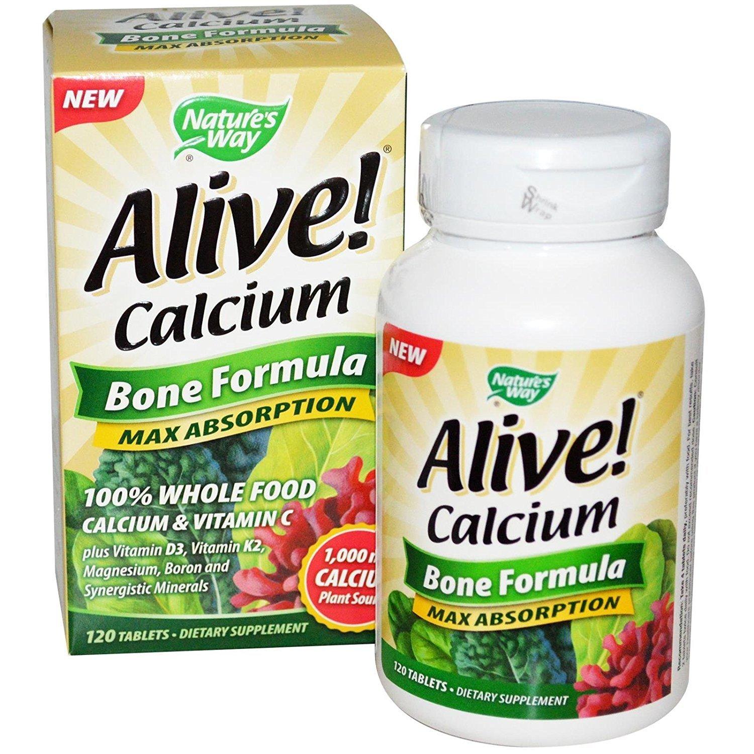 Alive Calcium Bone Formula 120 Tablets - Support Bone Health | Buy Now ...