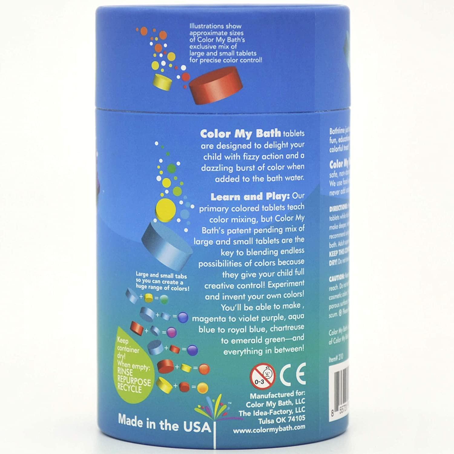 Color My Bath - 300 Eco-Friendly Fizzy Color Changing Tablets | Kids ...