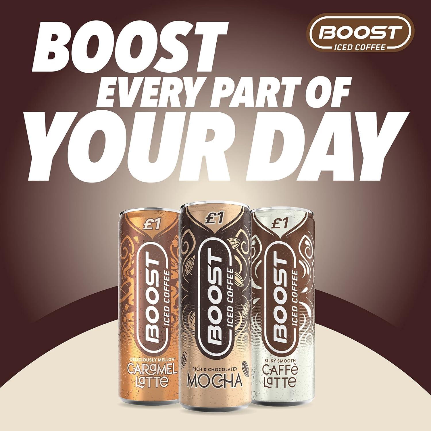Boost Iced Coffee Mocha 12 x 250ml: Rich Cold Brew with Cocoa & Milk