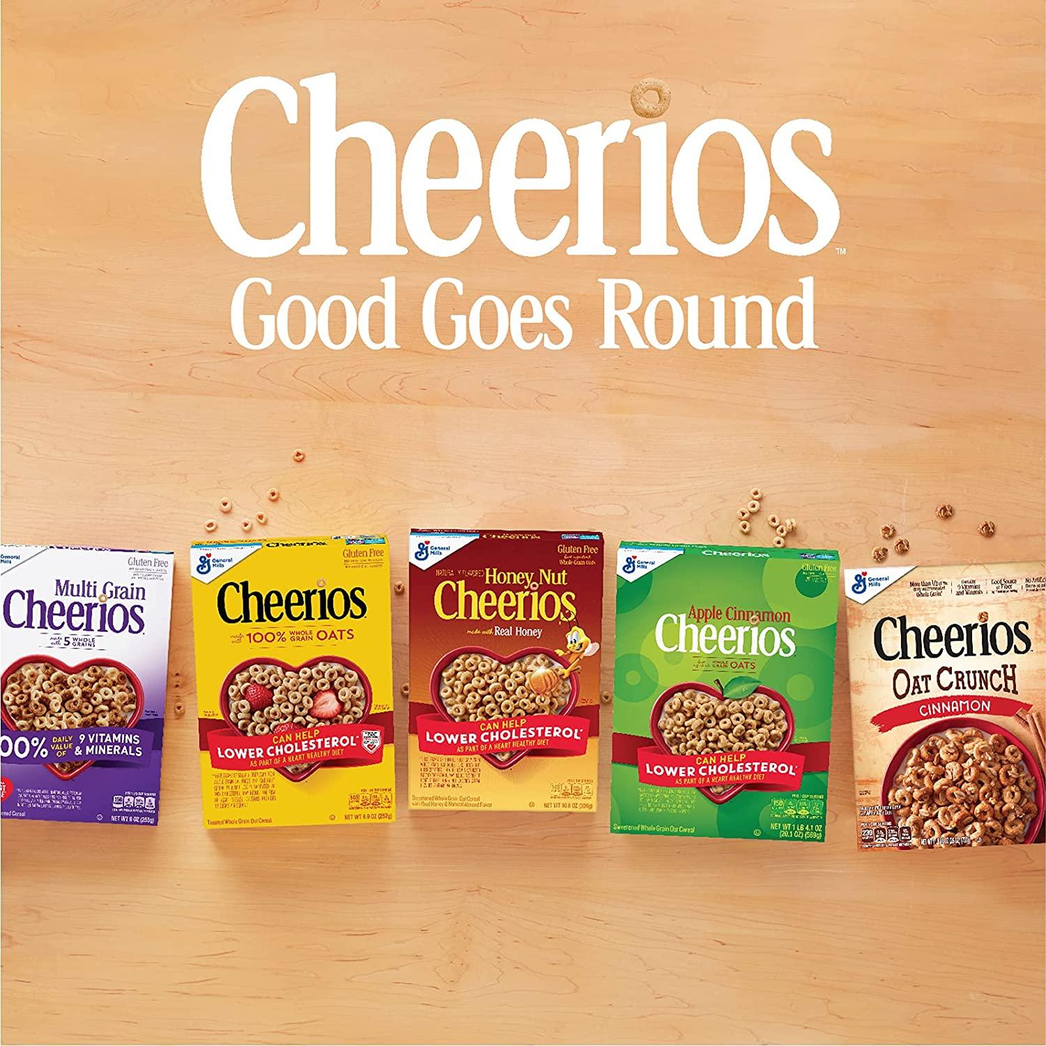 Multi Grain Cheerios Breakfast Cereal Gluten Free Whole Grain Oats 18 oz