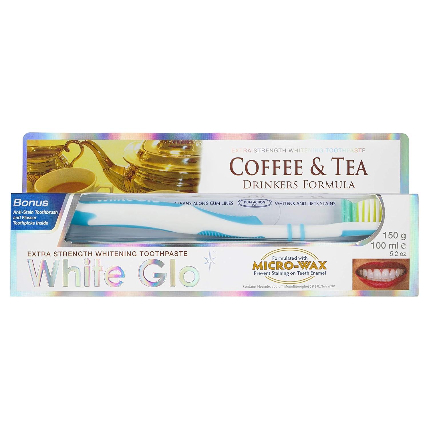 White Glo Premium Intensive Extra Whitening Toothpaste & Toothbrush ...