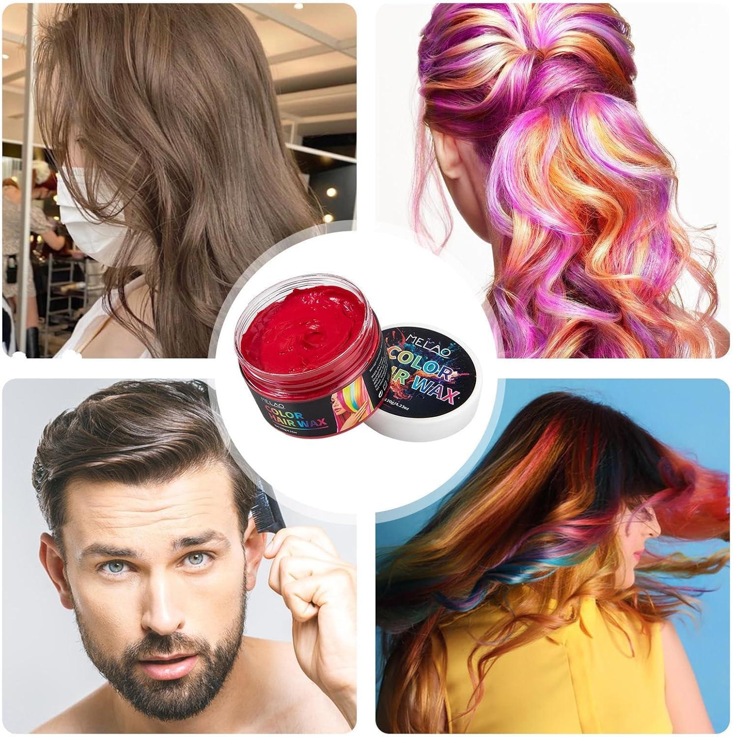 Colored Hair Wax Natural Styling Wax - 4.23 oz Instant Natural Defining ...