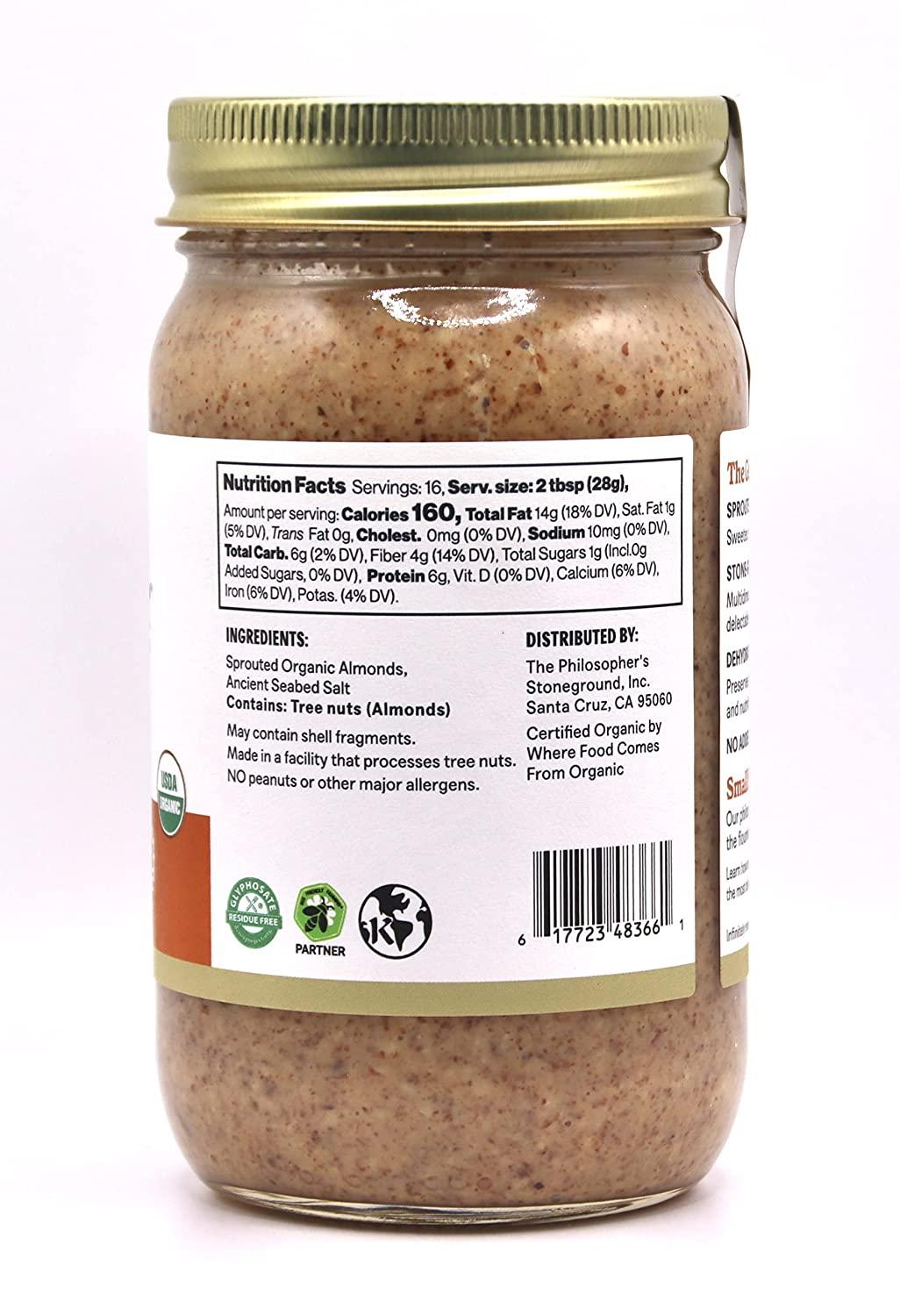 Organic Sprouted Almond Butter | Naked Crunchy by Philosopher Foods ...