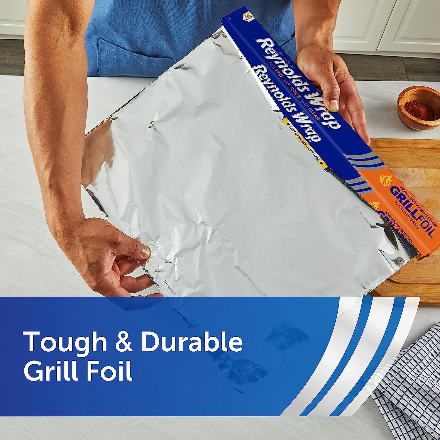 Reynolds Wrap Grill Foil - 37.5 Sq Ft | Durable & Versatile Aluminum ...