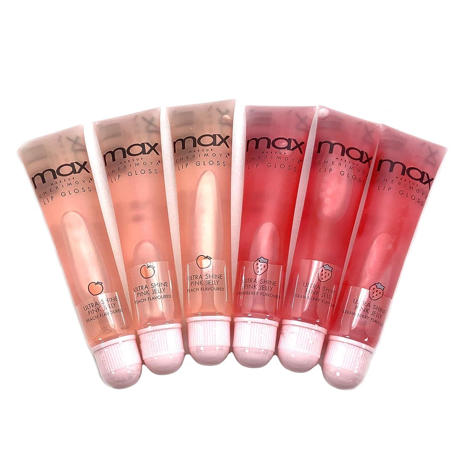 Max Makeup Cherimoya Clear Lip Polish Bulk - Clear Peach Strawberry ...