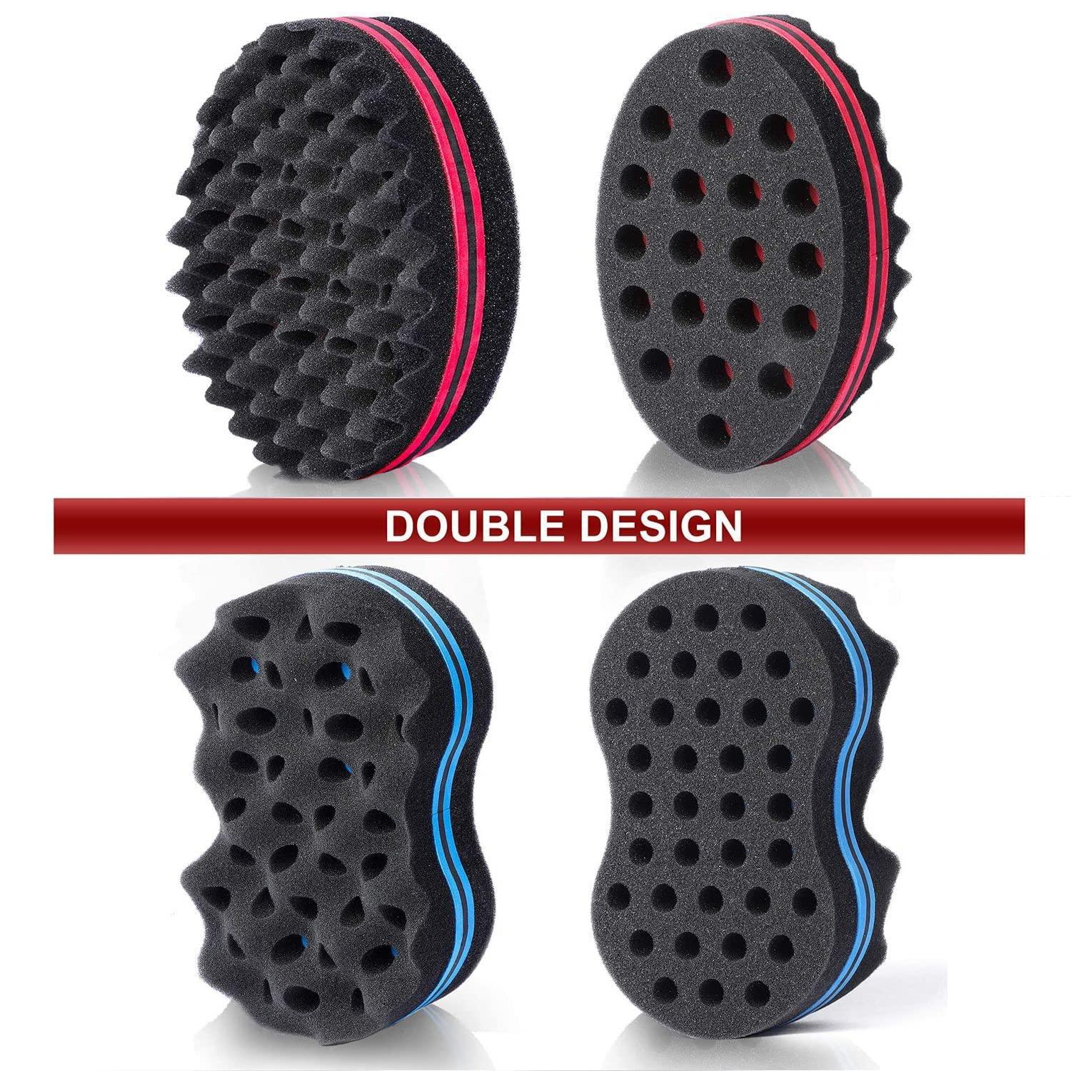 LEADUWAY Hair Sponge Set 2 in 1 | Big Holes Magic Twist Curling Brushes ...