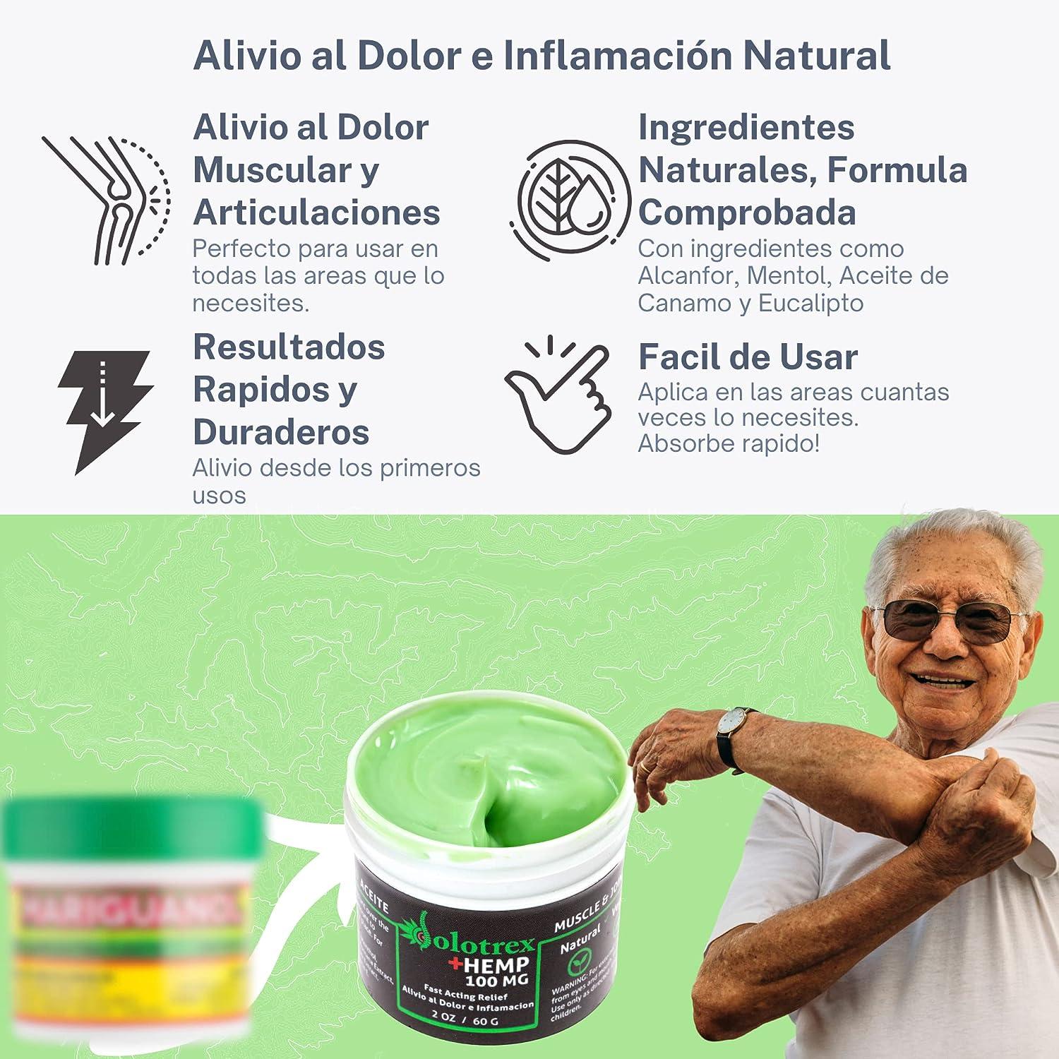 Dolotrex Joint & Muscle Cream with Hemp Oil Extract Menthol MSM ...