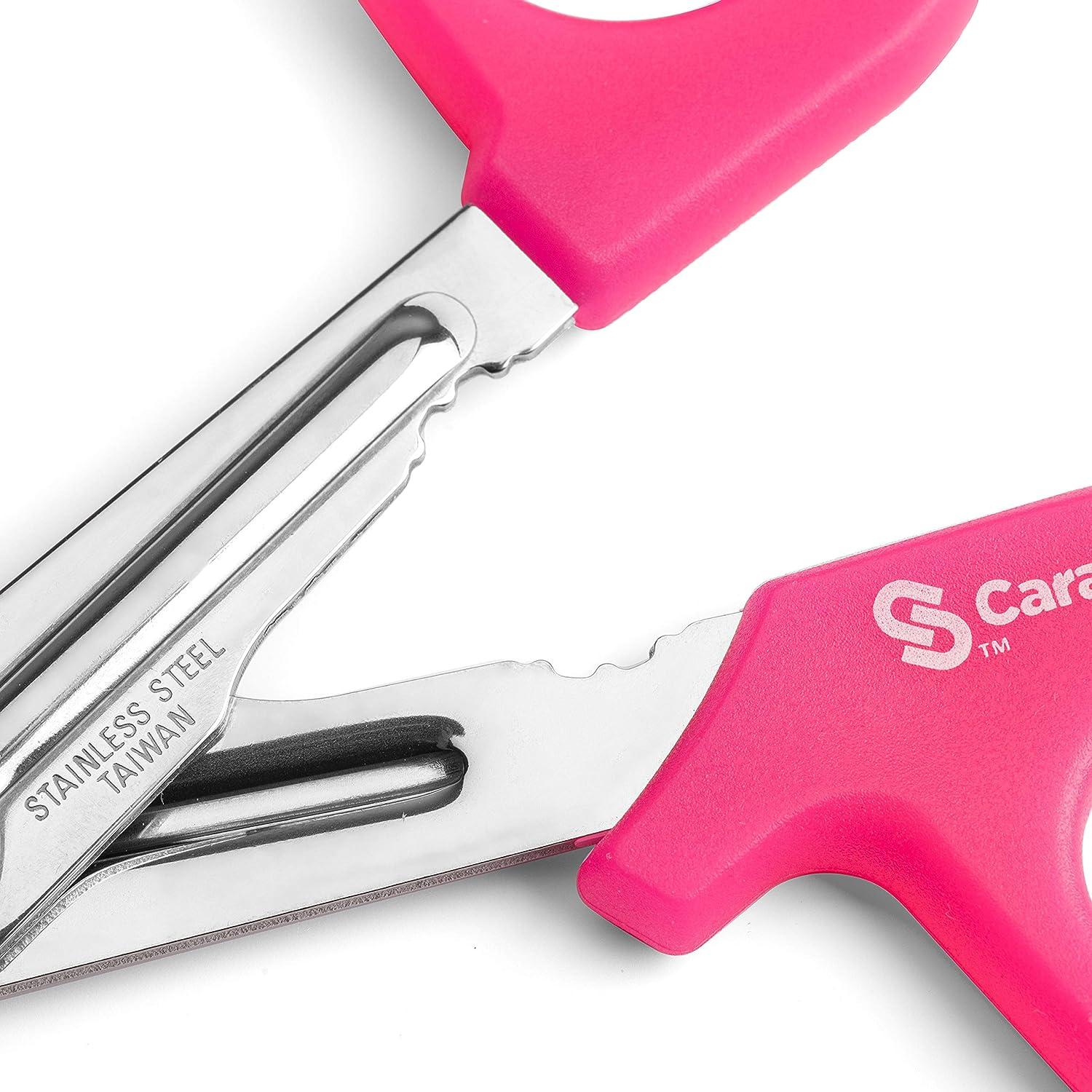 Stainless Steel Trauma Shears with Carabiner - 5.5-inch Pink Bandage ...
