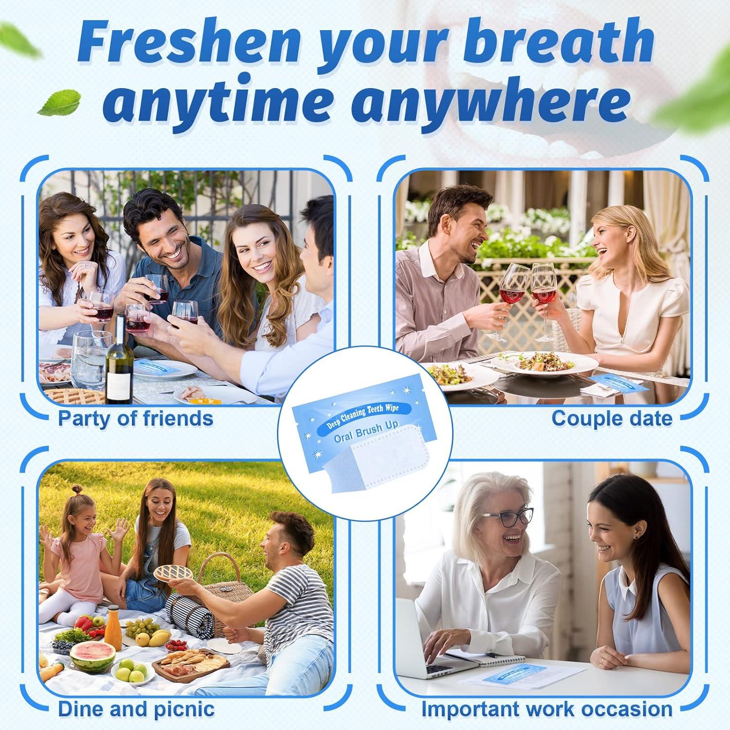 300 Pcs Disposable Finger Brush Teeth Wipes - Deep Teeth Cleaning for ...