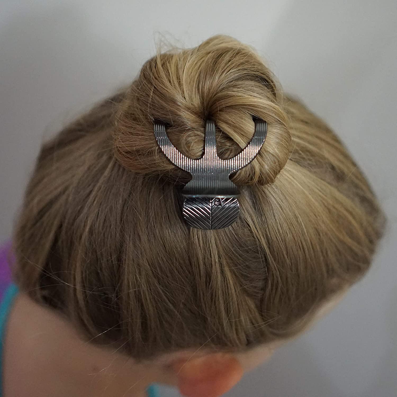 Gunmetal Gray Metal Hair Claw Clips Variety Pack - Large & Small ...