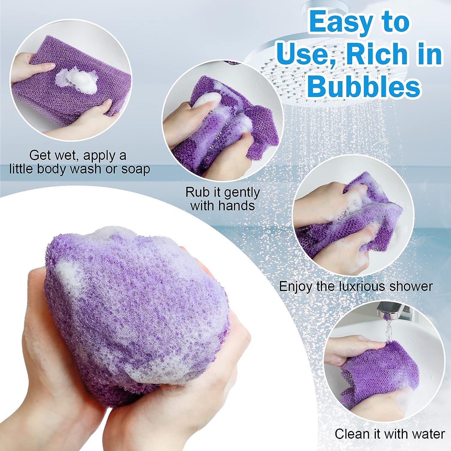 African Net Sponge Exfoliating Shower Body Scrubber - 20 Pieces | Buy ...