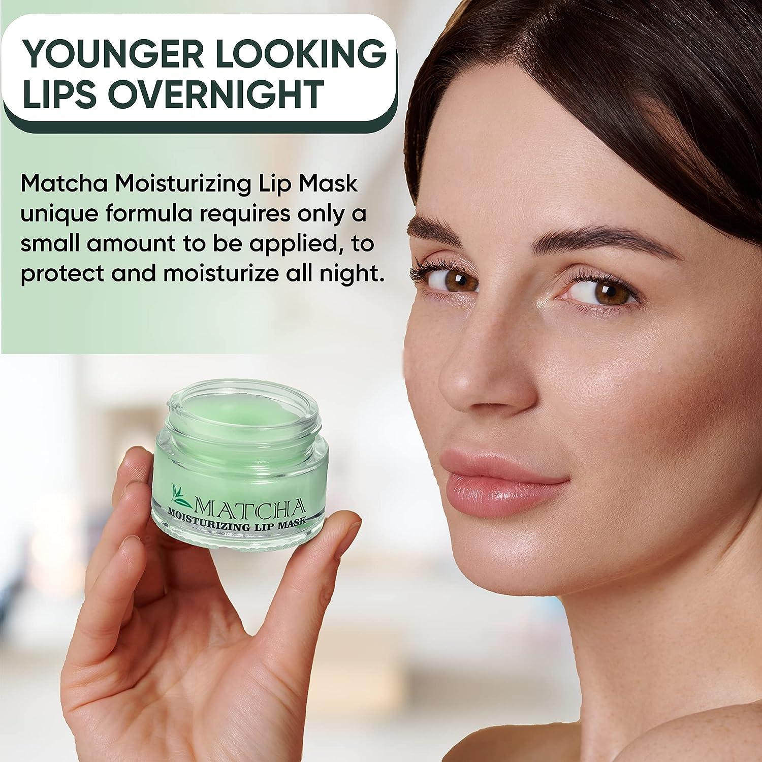 Green Tea Matcha Sleeping Lip Mask Balm - Moisturizing & Anti-Aging ...