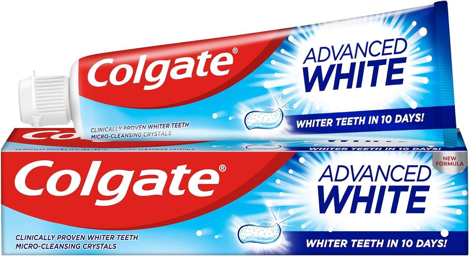 Colgate Advanced White Toothpaste 125ml - Dentist Approved Whitening ...