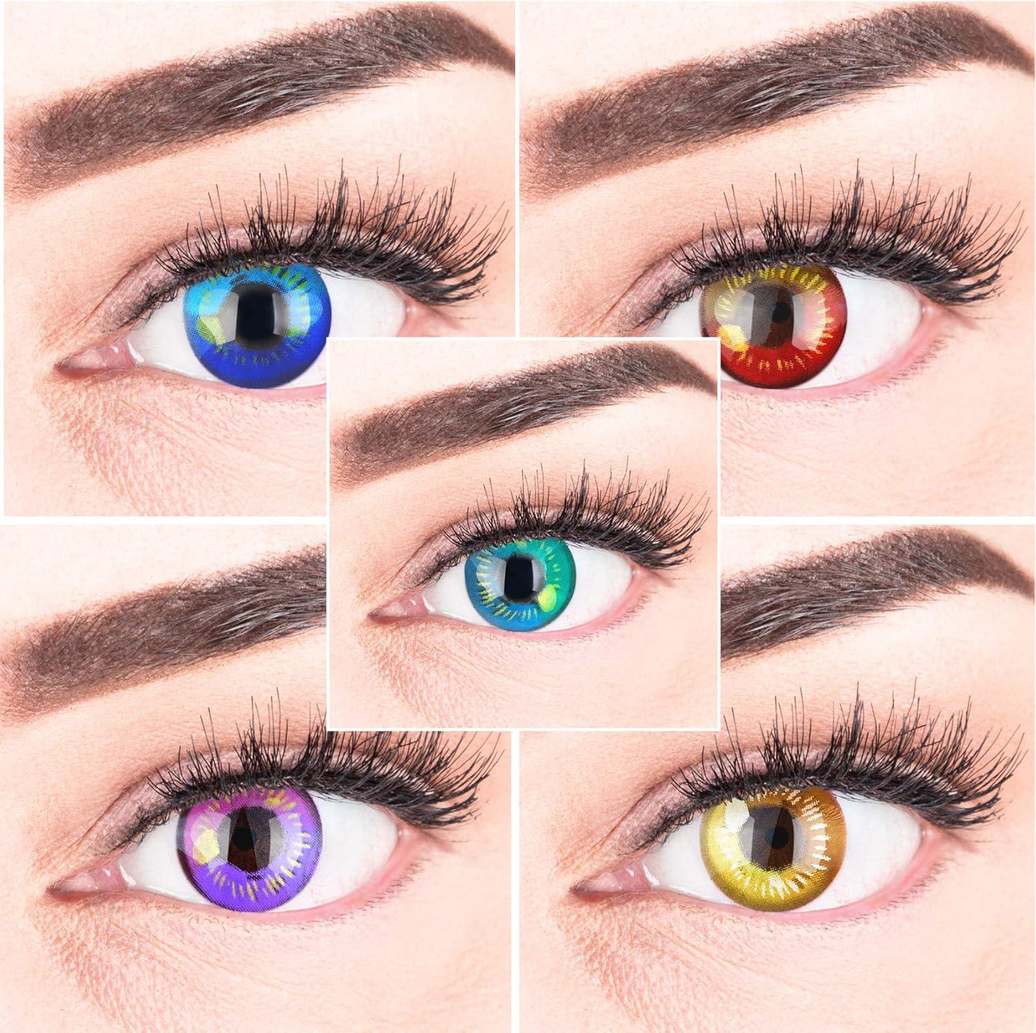 Buy Colored Blue Contact Lenses | Anime Blue Circle Lenses | High ...