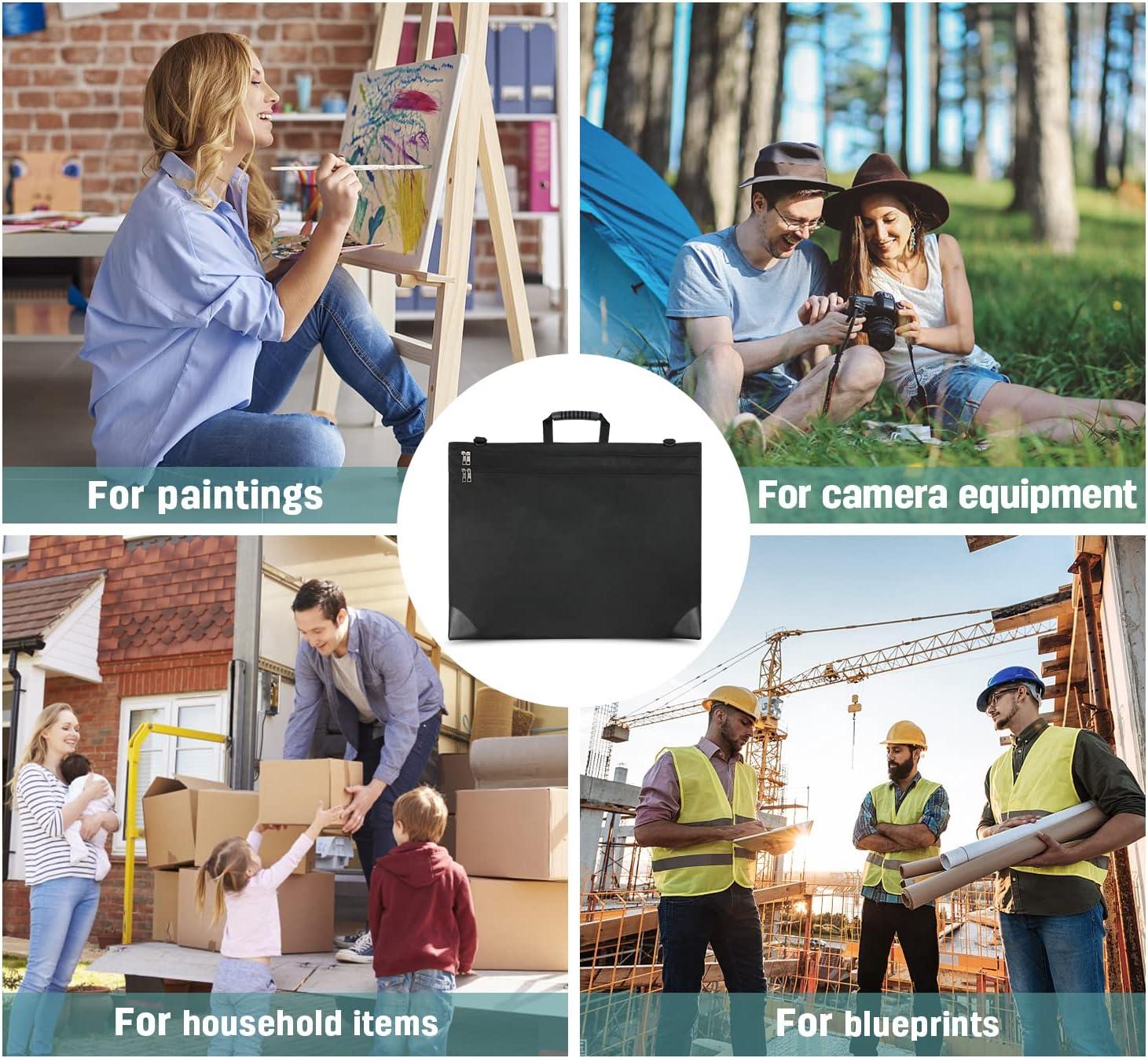 EUYZOU Art Portfolio Case 20 x 26 - Large Storage Folder with Handle ...