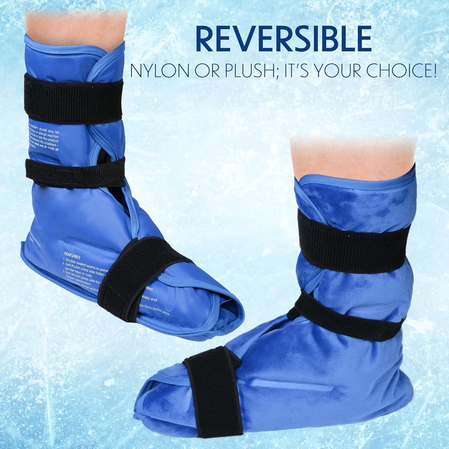 Large Foot Ankle Ice Pack Wrap for Achilles Tendonitis & Plantar ...