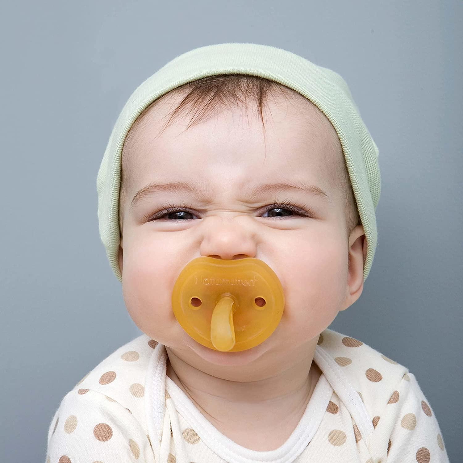 Natursutten Orthodontic Pacifier 0-6 Months | Natural Rubber, BPA-Free ...
