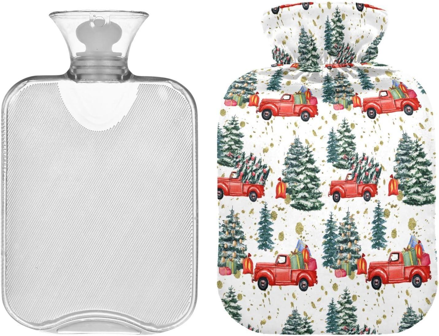 Retro Truck Christmas Heat Bottle - 1L Hot Water Bottle for Pain Relief ...
