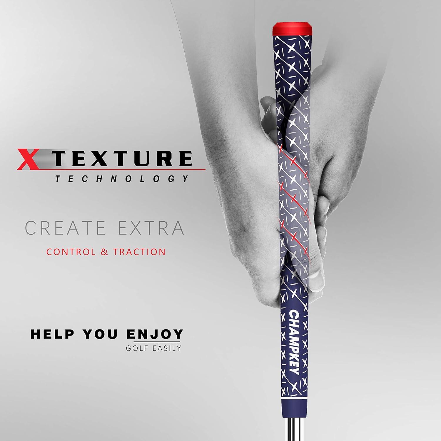 CHAMPKEY X Rubber Golf Grips 13 Pack - All Weather Performance Club ...