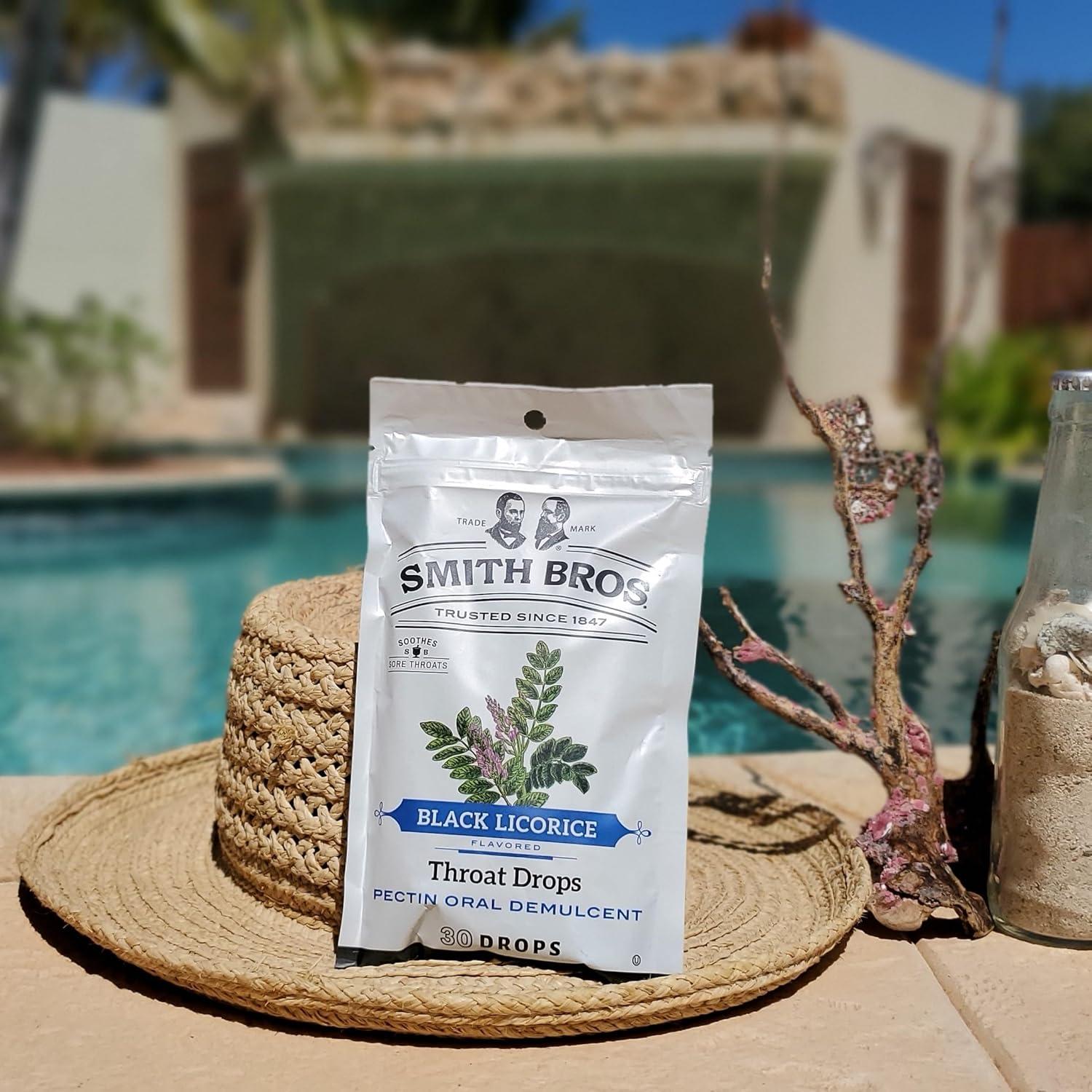 Sore Throat Lozenges with Pectin - Smith Brothers Black Licorice Flavor ...