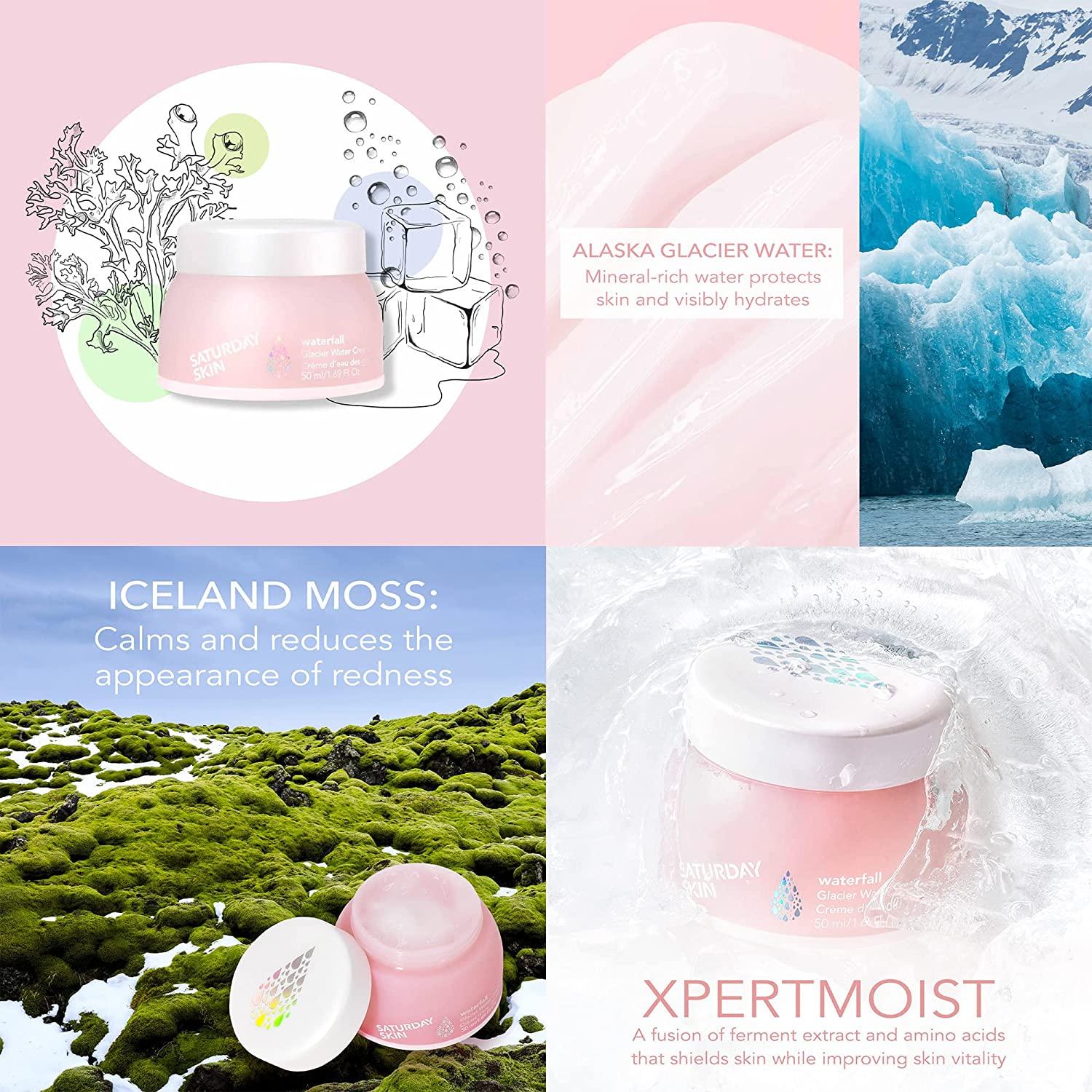 Saturday Skin Water Cream Mini: Vegan Oil-Free Gel Moisturizer with ...