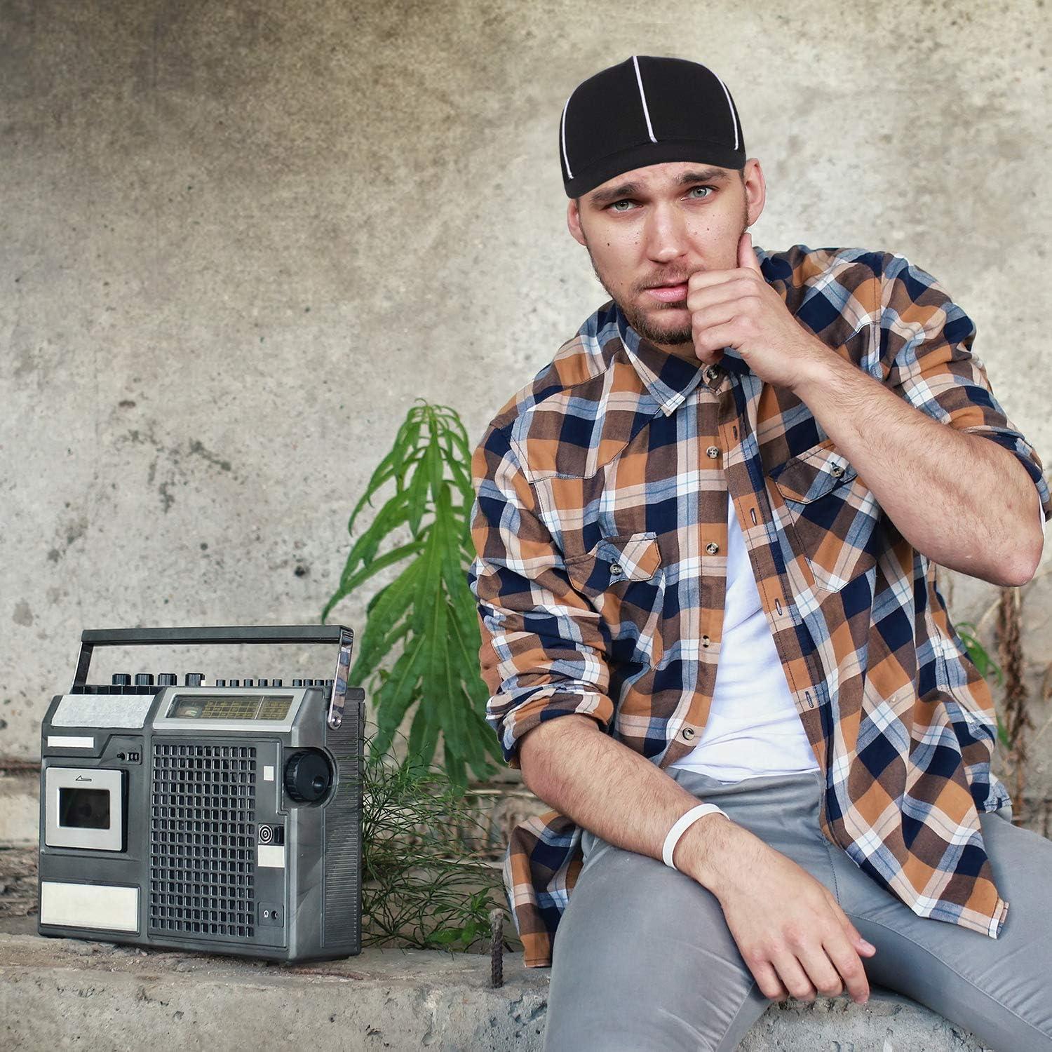 Adjustable Black with White Stripes Soccer Cap & Referee Whistle Set ...