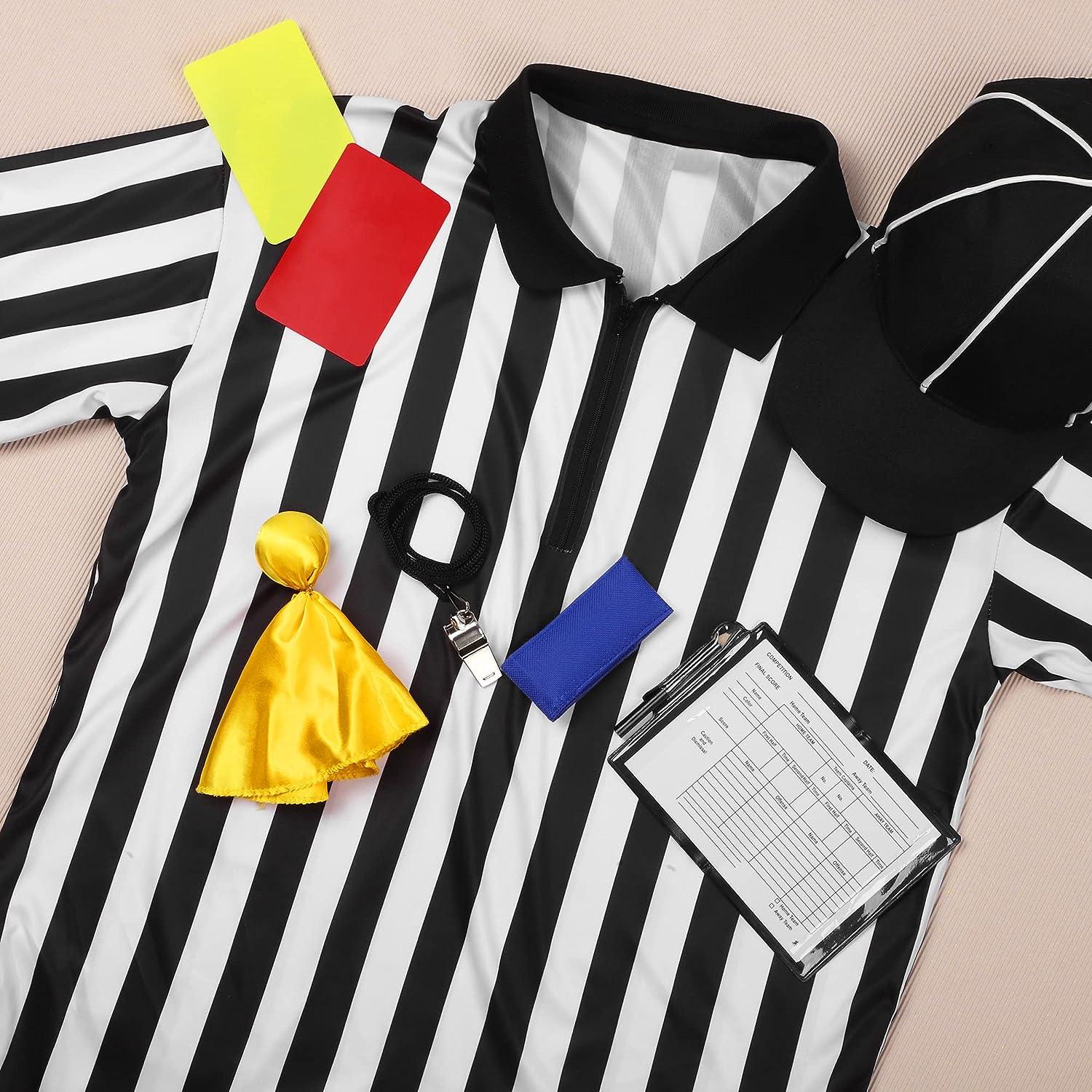 SOMSOC 6-Piece Men's Referee Costume Set - Official Umpire Jersey ...